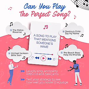 Game That Song - Fun Music Card Game for Adults and Teens - Compete to Play The Best Song- Makes A Great Gift for Music Lovers, Game Night, Karaoke or Singing