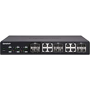 QNAP QSW-M1208-8C 10GbE Managed Switch, with 8-Port 10GbE SFP+/RJ45 Combo and 4-Port 10GbE SFP+ Gigabit
