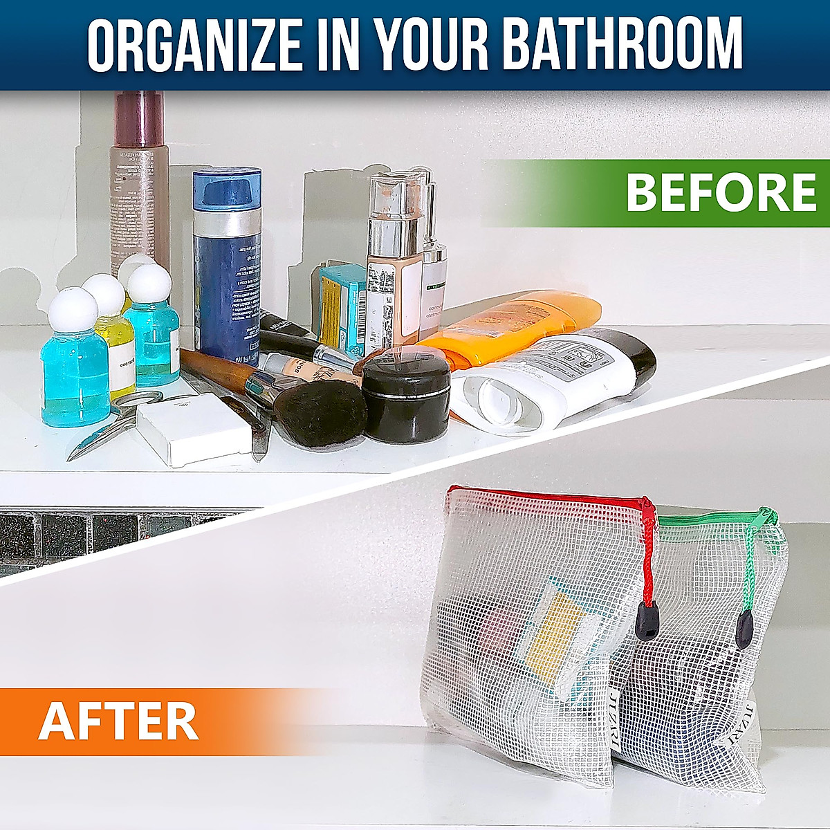 5 Pack Mesh Zipper Pouch Bags A5-9.5x7.1 in Plastic Zipper Pouches for Organizing Mesh Pouch with Zippers Bags for Organizing Meshed Zippered Bag Office Supplies Travel Accessories Receipts Makeup