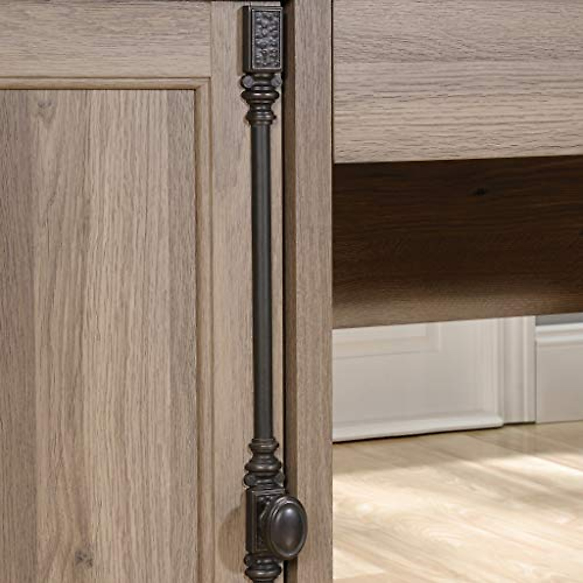 Sauder Barrister Lane L-Desk, Salt Oak finish