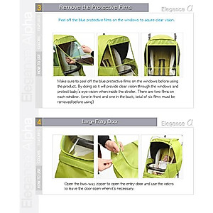 Manito Elegance Alpha Stroller Weather Shield/Rain Cover - Red