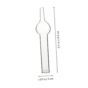 ULTECHNOVO 5pcs Experiment Equipment Small Test Tube Sample Tube Gas Drying Tube Glass Drying Tubes Single-Ball Glass Drying Tubes Glass Single-Ball Drying Tubes Candy Toolkit