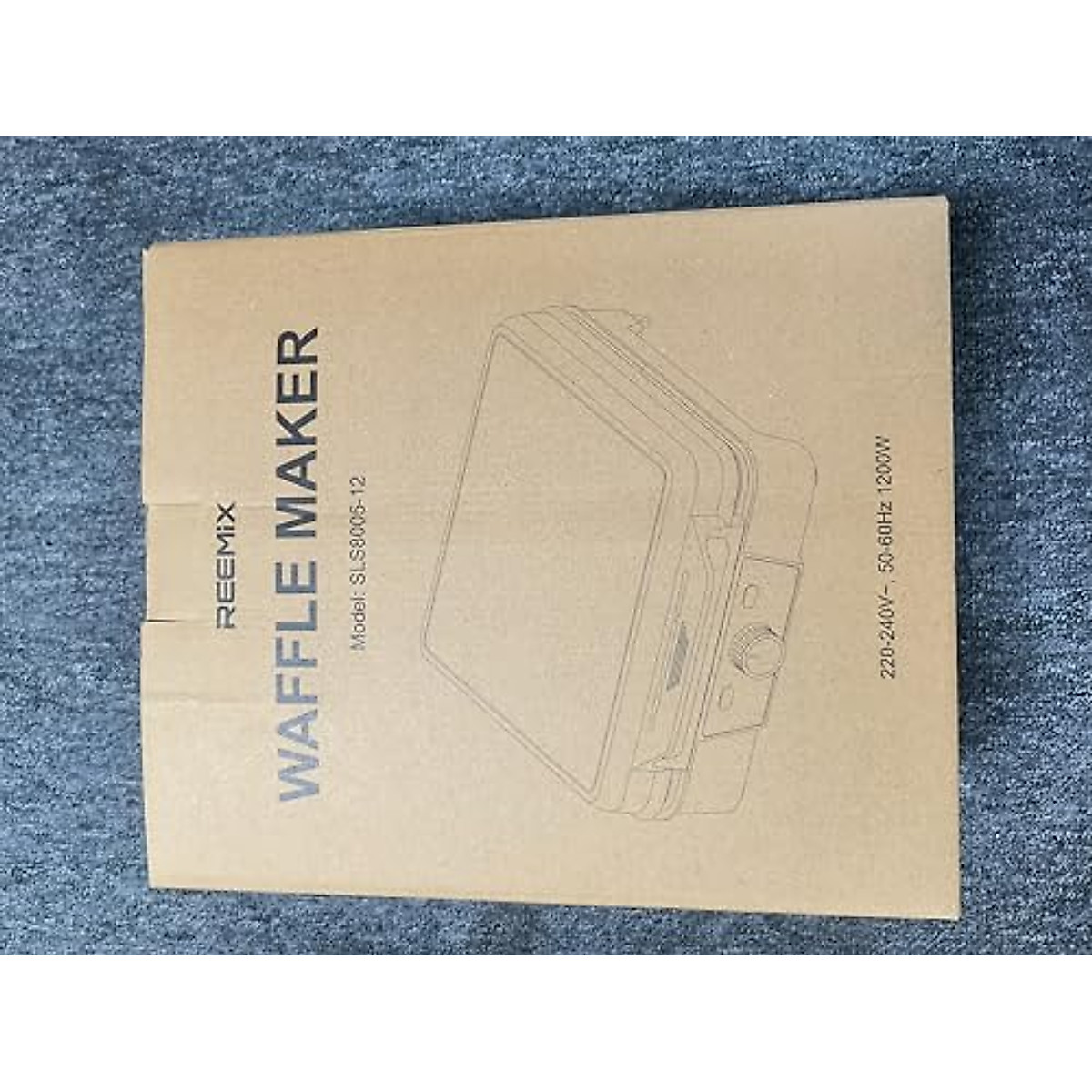 Reemix 4-Slice Belgian Waffle Maker, 3 Browning Levels with Nonstick Square Waffler Iron Plates, 1200 Watts, Compact Design for Easy Storage, Stainless Steel/Black, 120V