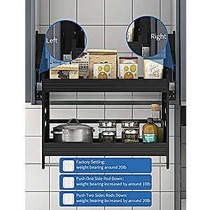 HEEPOR Pull Down Shelf Upper Kitchen Wall Cabinet Storage Organizer (36inch Cabinet)