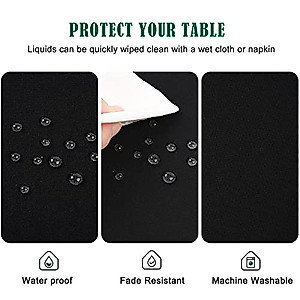 Dekoresyon 2 Pack Rectangle Tablecloth 60 x 102 Inch, Stain and Wrinkle Resistant Washable Polyester Table Cloth, Decorative Table Cover for Dining Table, Parties and Wedding, Black