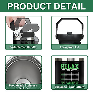 thmasamwr 30oz Excel Tumbler, Spreadsheet Coffee Mug, Relax I Have A Spreadsheet For That Mug for Accountant, CPA, Coworker, Funny Spreadsheet Excel Gifts for Men Women