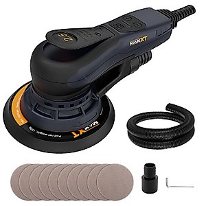 MAXXT Electric 5mm Random Orbital Sander Brushless 350W 3A Multi-function Variable Speed Electric Corded Orbital Sanders Machine with 10 Sanding Paper for Woodworking (R7303-2.5mmOrbit-EU)