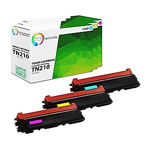 TCT Premium Compatible Toner Cartridge Replacement for Brother TN-210 TN210C TN210M TN210Y Works with Brother HL-3040 3070, MFC-9010 9120 9320 Printers (Cyan, Magenta, Yellow) - 3 Pack