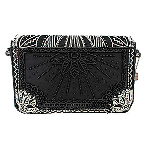 Mary Frances Back to Nature Shoulder Handbag, Black