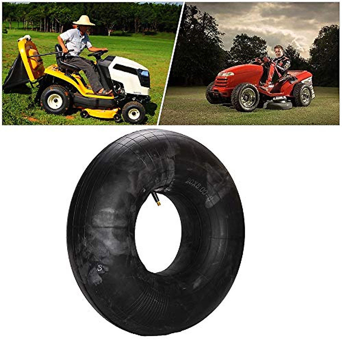 HIFROM Replacement Premium 20x8.00-8, 20x8-8, 20x10.00-8, 20x10-8, 18x8.50-8, 18x9.50-8 Utility Tire Inner Tubes with TR13 Straight Valve Stem Replacement for Mowers Go Karts ATVs - 1 Pack