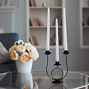 Sonedly 8 inch Taper Candle 4 Pack - Home Decor Dripless Candles Long Burning Smokeless and Unscented Candlesticks - Tapered Candles for Home - 6-Hour Burning White Candles