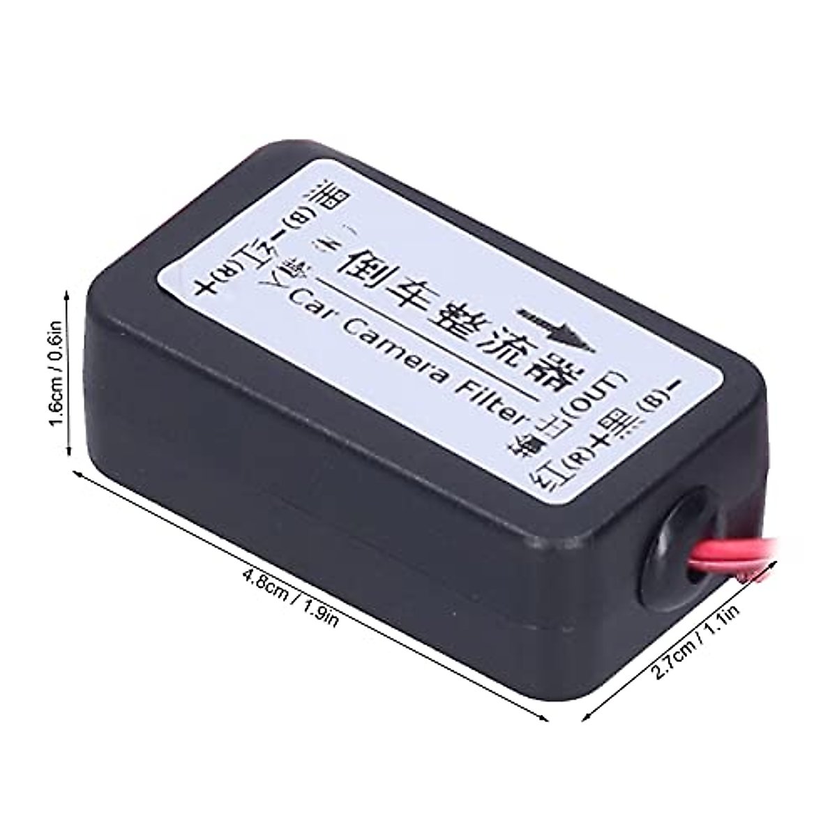 Backup Camera Rectifier, 12V DC Car Rearview Camera Power Relay Capacitor Filter Reverse Camera Rectifier Voltage Regulator