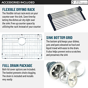22"x18.5"x10" High-end 22 inch Undermount Stainless Steel Kitchen Sink. Full Accessory Set. XL Single Bowl Deep Basin. 16 Gauge Thick.