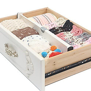 DIOMMELL 12 Pack Adjustable Dresser Drawer Dividers Organizers, Plastic Expandable Drawer Organization Separators for Kitchen, Bedroom, Closet, Bathroom and Office Drawers