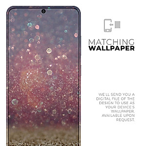 DesignSkinz Red and Blue Unfocused Orbs with Gold Protective Vinyl Decal Wrap Skin Cover Compatible with The Samsung Galaxy S20 (Screen Trim & Back Glass Skin)