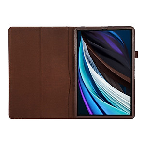 Tablet PC Case Texture Leather Tablet Case Compatible with Samsung Galaxy Tab A 10.5 2018 SM-T590 Slim Folding Stand Folio Protector Shockproof Back Cover with Holder Tablet Home (Color : Brown)