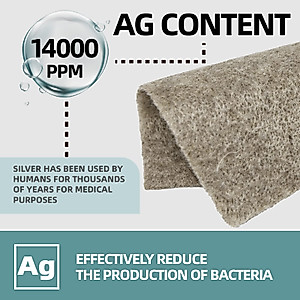 Polynew Silver Calcium Alginate Dressing, 4"x4"-12 Individual Pack, Highly Absorbent Ag Alginate Wound Bandage, Non-Adhesive Wound Dressing for Bed Sore, Pressure Sore, Leg Ulcer Wound Health