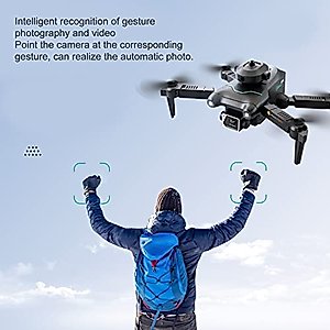 S96 Foldable Drone with 4K HD Dual Camera, Mini WIFI Drone RC Quadcopter Support APP Control, Trajectory Flight, Altitude Hold, 360° Flip, Obstacle Avoidance, for Kid Adult