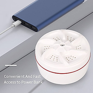 Mini Turbine Washing Machine USB Powered Travel Portable Washer Mini Laundry Machine for Underwear,Towels,Socks,Etc