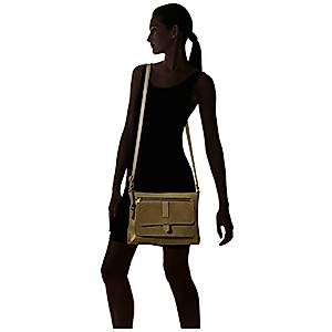 Fossil Women's Kinley Leather Large Crossbody Purse Handbag, Green Moss