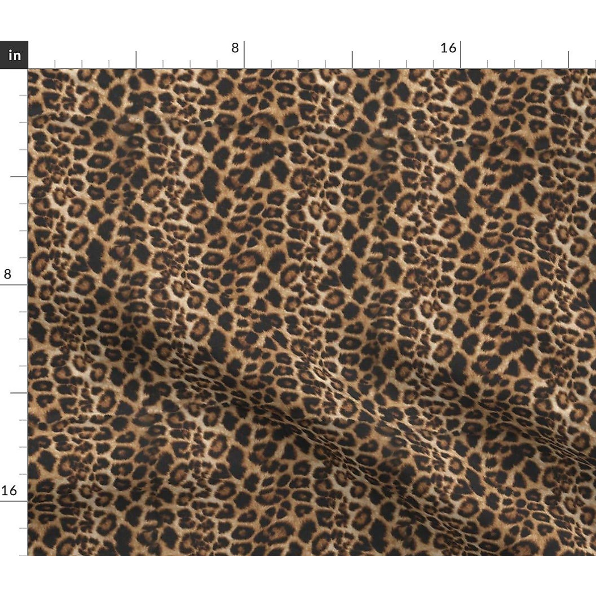Spoonflower Fabric - Cheetah Leopard Brown Tan Printed on Petal Signature Cotton Fabric Fat Quarter - Sewing Quilting Apparel Crafts Decor