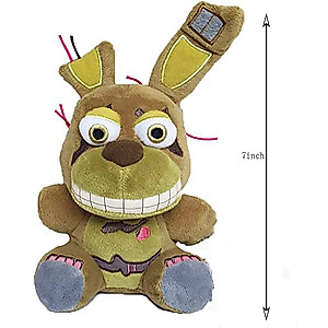Amriver 7-inch FNAF Plushies Set - Foxy the Pirate & Bonnie - Stuffed Animal Plush Toys for Kids