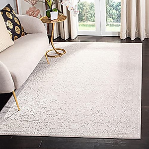 SAFAVIEH Reflection Collection Area Rug - 10' x 14', Beige & Cream, Vintage Distressed Design, Non-Shedding & Easy Care, Ideal for High Traffic Areas in Living Room, Bedroom (RFT664A)