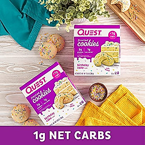 Quest Nutrition Birthday Cake Frosted Cookies, 8 Count (Pack of 3)
