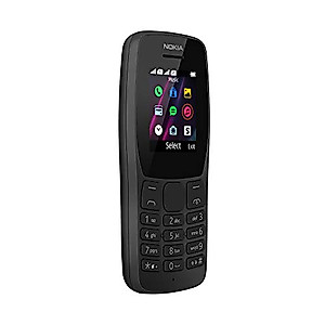 Nokia 110-2G Unlocked Dual SIM Feature Phone - 1.77" Screen - Black