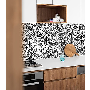 Idomural Peel and Stick Wallpaper Boho Floral Wallpaper Removable Abstract Rose Flower Wallpaper for Bedroom Bathroom Renter Friendly Contact Paper for Cabinet Accent Wall 17.7in x 118in