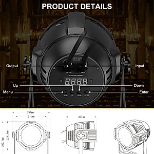 BETOPPER Stage Spotlight with/Barn Door, 200W COB Stage Light, Warm & Cold White LED DMX Light, Master-Slave Spot Light Strobe Lighting, Fresnel Lights for Church Wedding Theater Photo Studio(1 Pack)