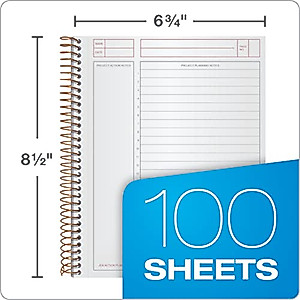 TOPS Products Aion Planner, Side Wirebound, 8-1/2"x6-3/4", 100 Sheets, Black (TOP63828)