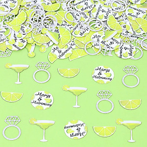 Wonmelody Margs and Matrimony Bachelorette Confetti Decor Margarita Table Confetti Decor Margarita Bachelorette Party Decor Mexican Bachelorette Party Favors for Mardi Gras Fiesta Bridal Shower