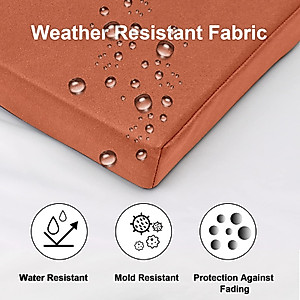 Detiblue Bench Cushion - Outdoor Porch Swing Cushion, Indoor Bay Window Seat Furniture Cushion, Non-Slip, 36x14x3, Leathaire Red