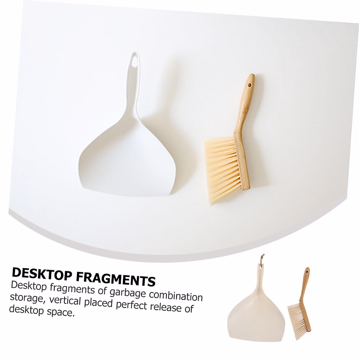 BCOATH 1 Set Desktop Broom Computer Cleaning Brush Cleaning Brushes for Household Use Desktop Cleaner Mini Hand Broom Keyboard Broom Keyboard Duster Brush Dustpan Cleaning Kit Plastic