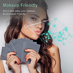 Natural Oil Blotting Paper for Oily Skin with Bamboo Charcoal - 26% Larger Oil Blotting Sheets for Face,Makeup Friendly,100 Counts,Easy Take Out Design, Premium Oil Absorbing Sheets