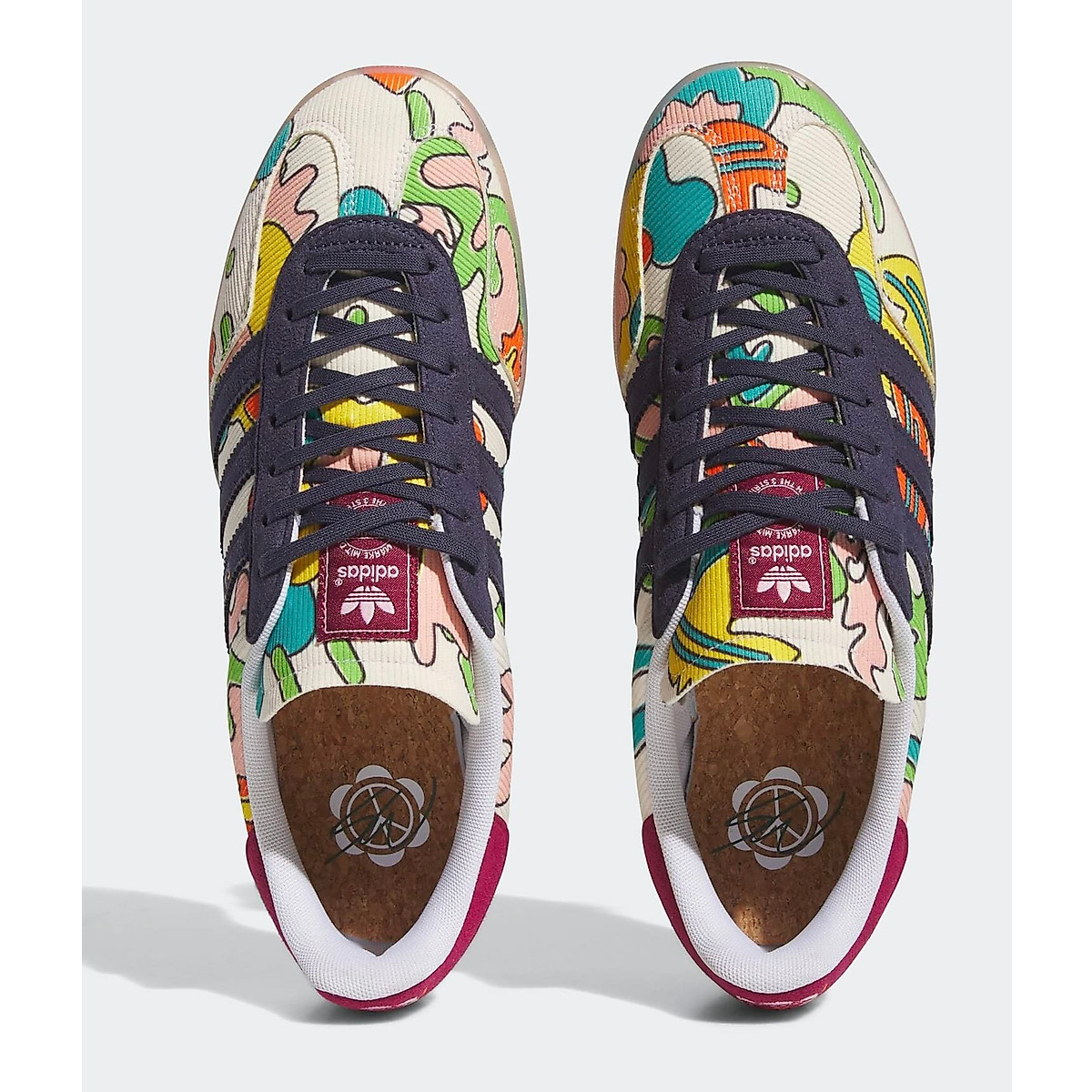 ADIDAS Originals Men's Sean Wotherspoon Gazelle Indoor Shoes, Ecru Tint/Shadow Navy/Gum, US 8.5