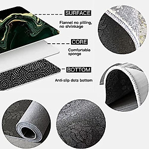 Golden Lines Leaves Texture Area Carpet, Modern White Minimalism Art Bedroom Rug, Floor Carpet Non-Slip Easy Care Soft Washable Printed for Living Room Boy Girl Tea Table Decor4 x 6ft