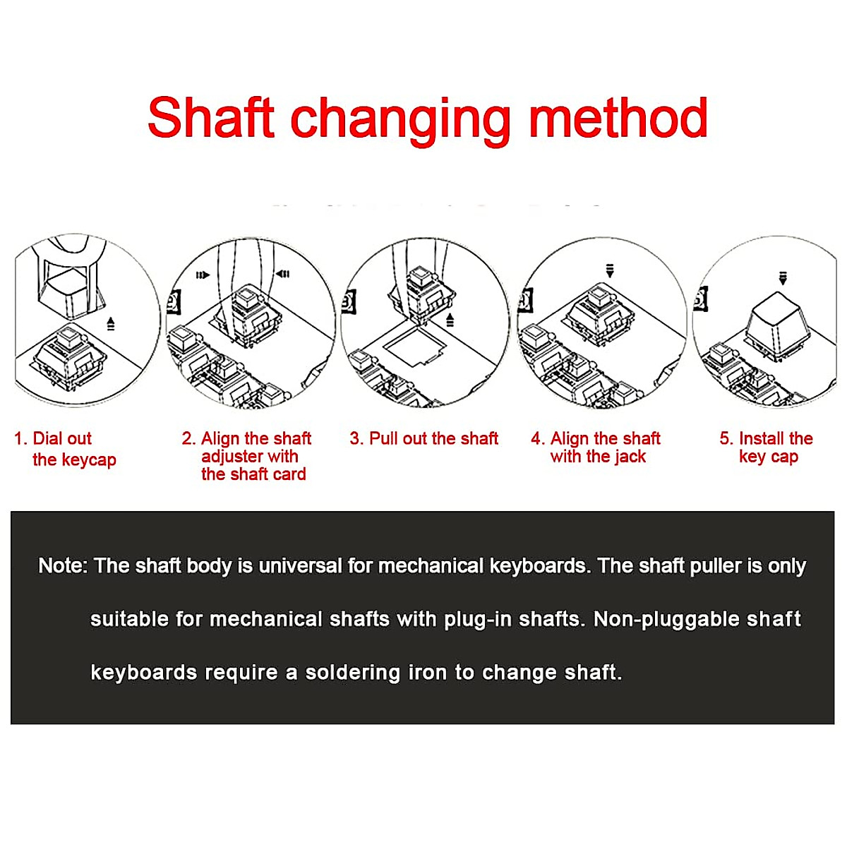 30 PCS OUTEMU Gaote Brown Switches 3 Pin DIY Replaceable Gateron Cherry MX Equivalent Switch for Mechanical Gaming Keyboard