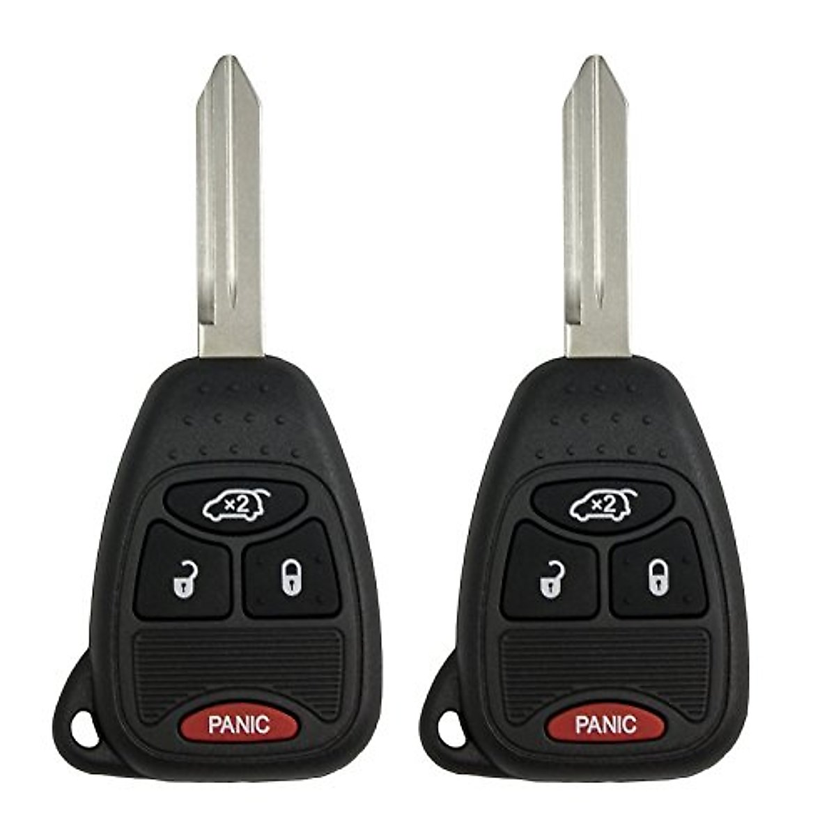 Keyless2Go Replacement for Keyless Entry Remote Car Key Vehicles That Use 4 Button M3N5WY72XX - 2 Pack