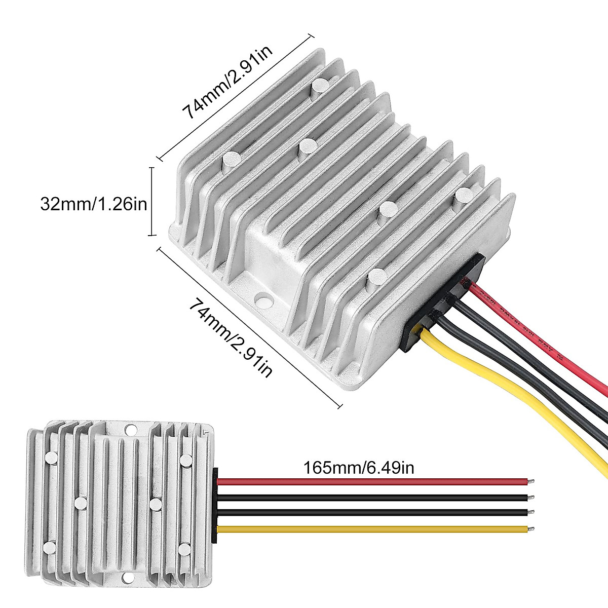 DC Buck Converter 8v-40v to 12V 6a 72W Automatic Buck Boost Power Converter Regulator Waterproof Module Transformer for Golf cart