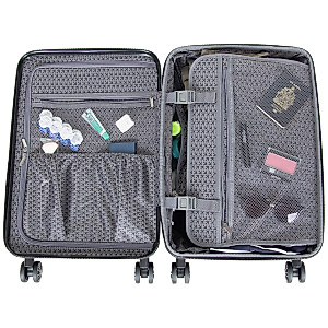 Kenneth Cole REACTION Women's Sophie Backpack Silky Nylon 15" Laptop & Tablet RFID Bookbag for School, Work, & Travel, Black with 20" Carry-On, One Size