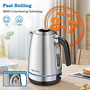 Taylor Swoden 1.7L Electric Tea Kettle Stainless Steel BPA Free+Programmable Coffee Maker
