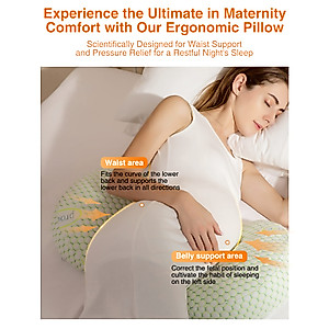 taynoes Pregnancy Pillows for Sleeping, Maternity Pillows, Detachable and Adjustable Pregnancy Must Haves Support for Pregnant Women Back, Belly, Stomach,Side Sleeper Pregnancy Wedge Pillow (Green)