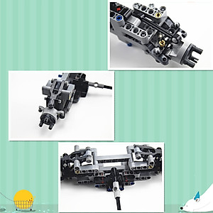 TTLYHEK MOC Parts Toy Front Suspension System Technical Parts Compatible with All Major Brands Building Blocks Bricks DIY Accessories (78Pcs)