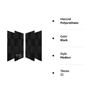 HWLIYUTAI 50 Pack Acoustic Panels 1 X 12 X 12 Inches - Studio Foam Wedges High Density Panel Soundproof Foam for Walls - Home Office