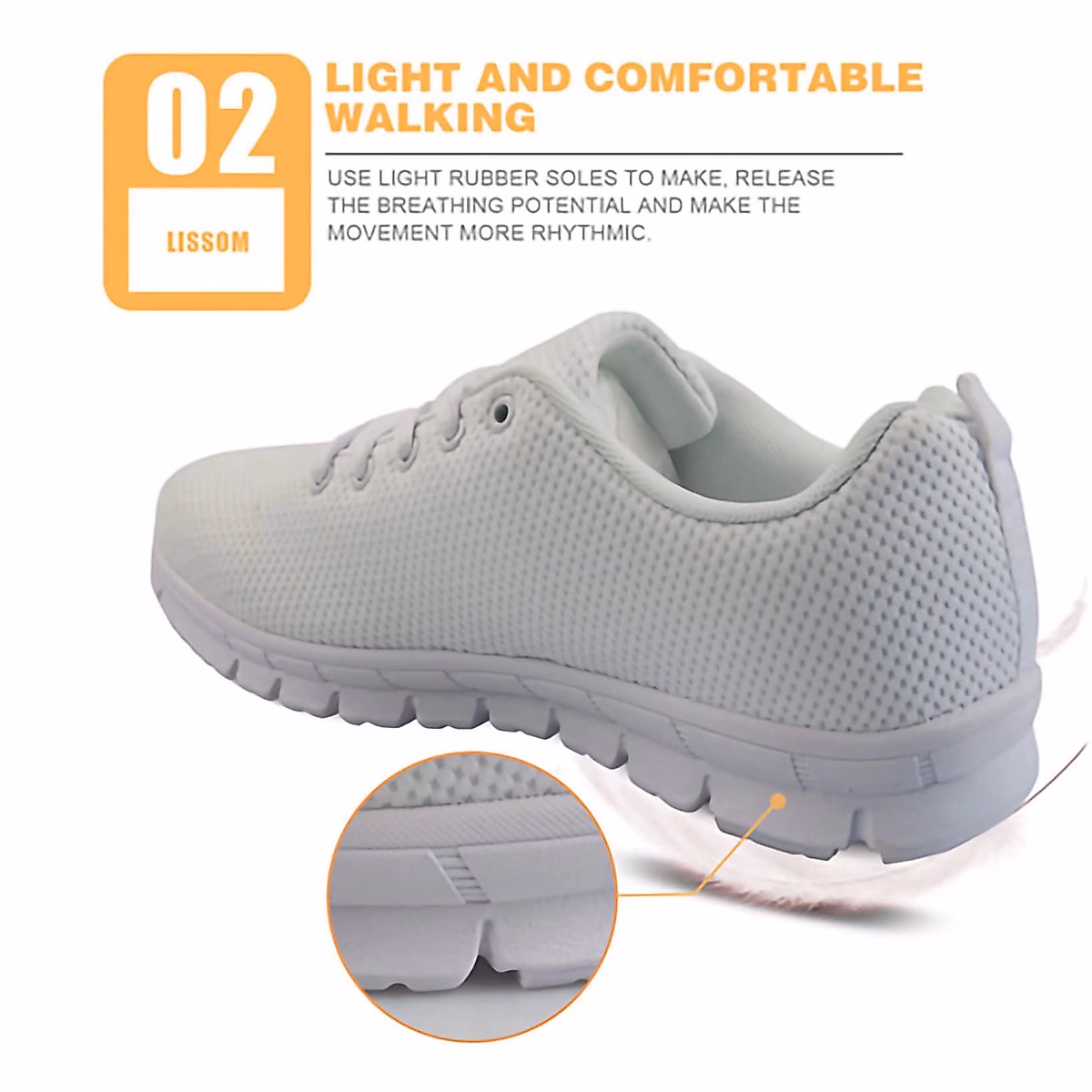 Belidome Chicken Rooster Hen Walking Shoes Running Sneakers for Women, Lightweight Breathable