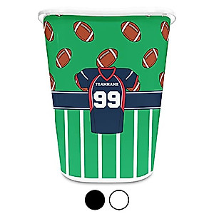 RNK Shops Football Jersey Waste Basket - Single Sided (Black) (Personalized)