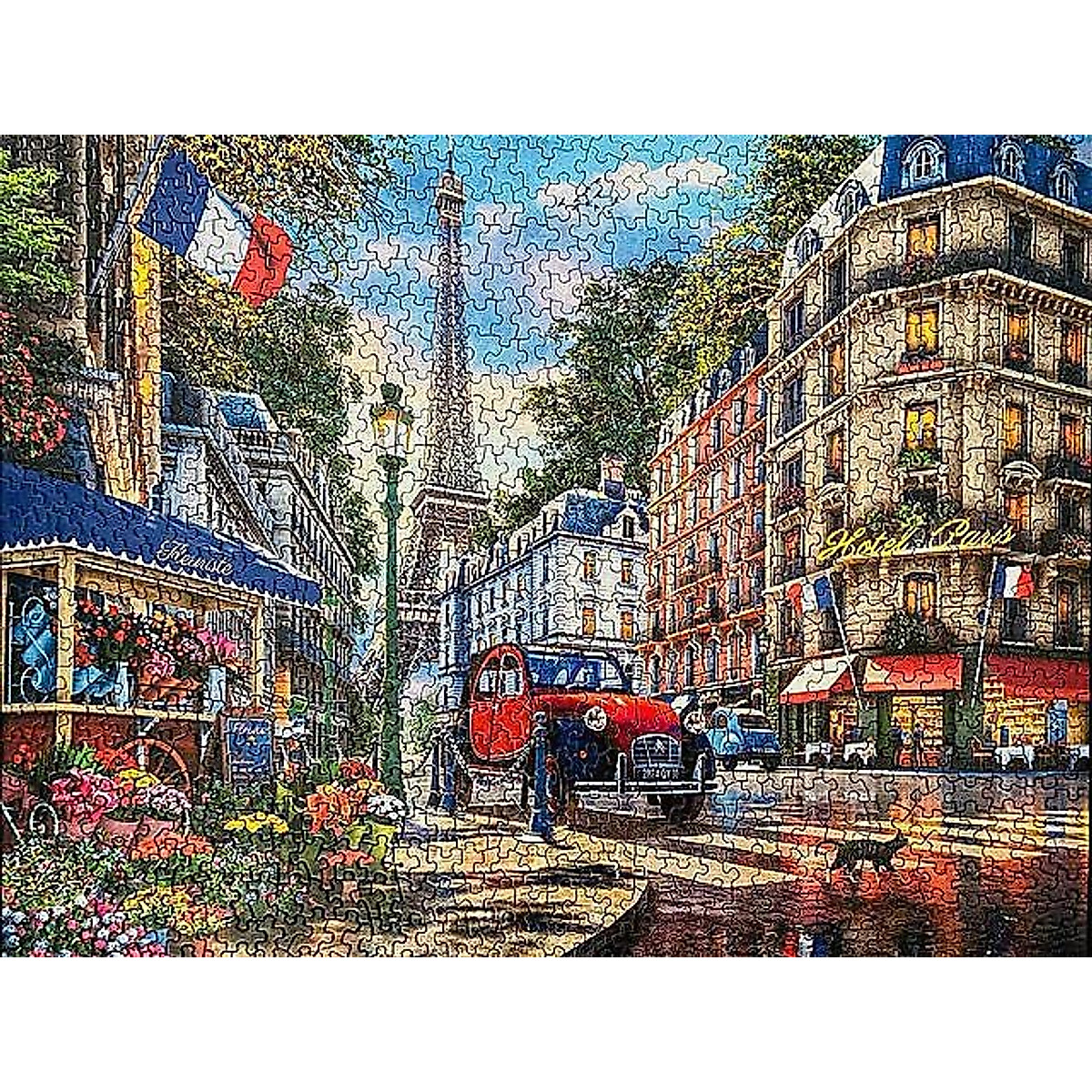 Majestic by Springbok 1000 Piece Jigsaw Puzzle Paris Street Life - Made in USA - Compact Box