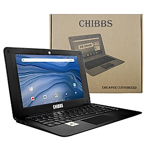 10.1" Inch Kids Laptop Computer Powered by Android 12, Quad core Processor, 2gb Ram + 64gb ROM, Camera, Bluetooth, 2* USB, Wi-Fi- Black